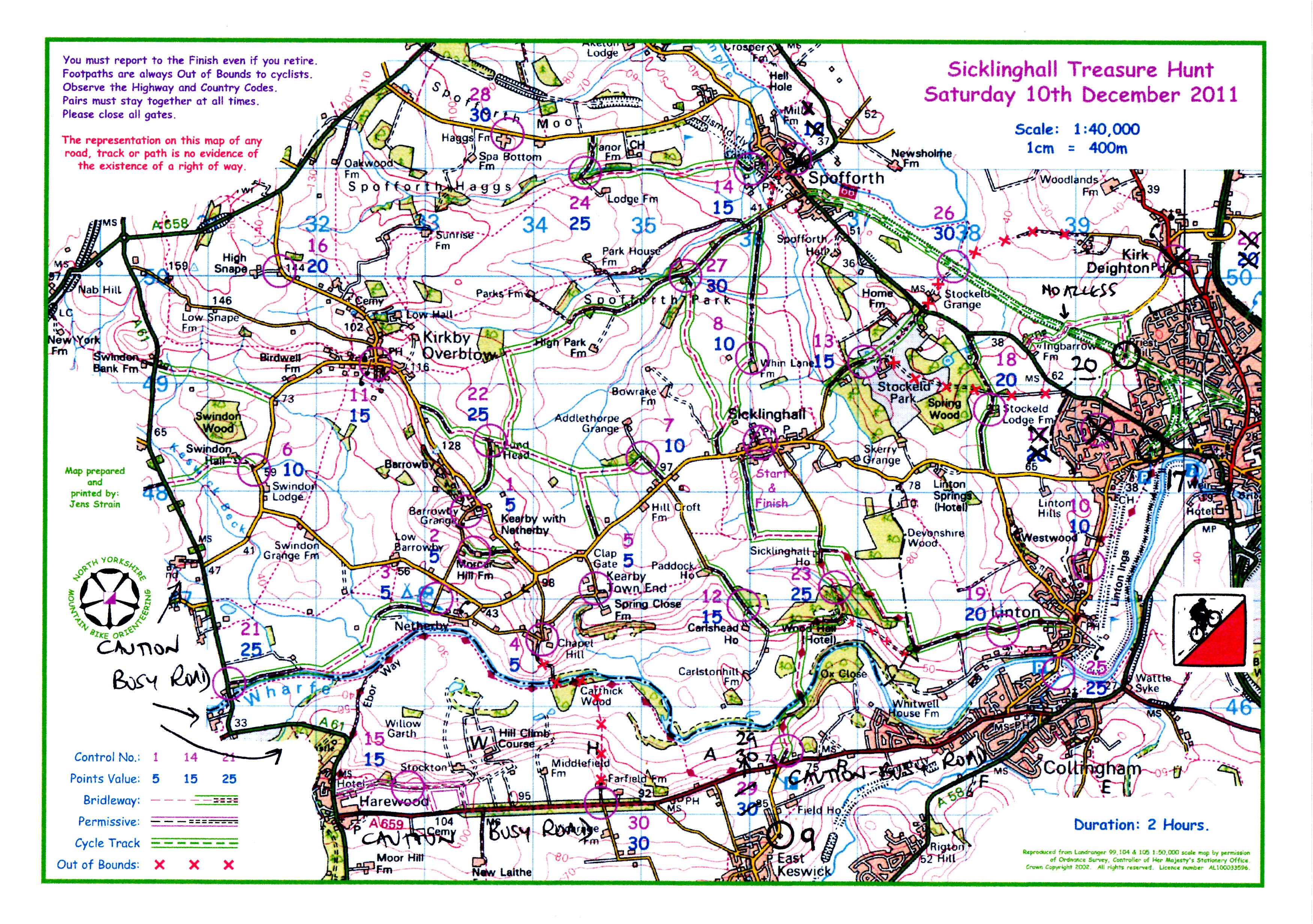 Sicklinghall MBO Report | nymbo : north yorkshire mountain bike orienteers