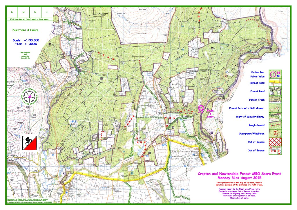 Blank map for Cropton Forest now available | nymbo : north yorkshire ...