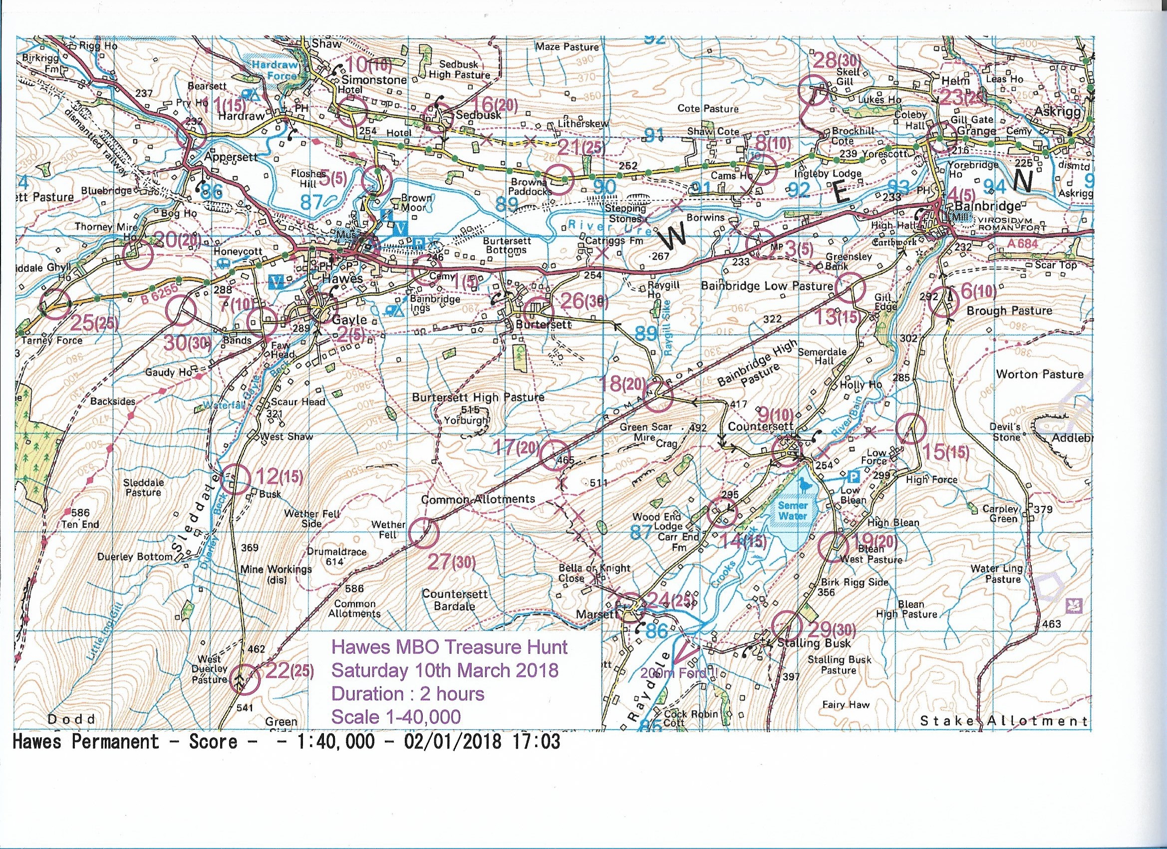 Hawes Comments, Results and Map. | nymbo : north yorkshire mountain ...
